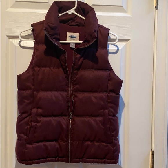 Old Navy | Jackets & Coats | Old Navy Puffer Vest Burgandy Size S Petite | Poshmark